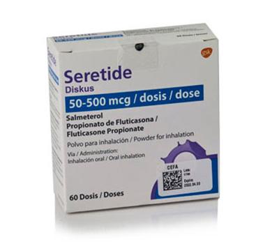 SERETIDE DISKUS POLV 50 MCG / 500 MCG X 60 DOSIS | CefaMarket