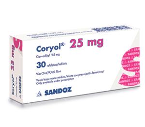 CORYOL * TAB 25 MG X 30 UNIDAD(ES) | CefaMarket