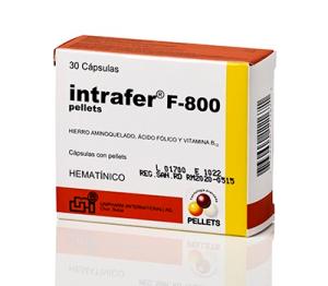INTRAFER F-800 CAP 30 MG / 800 MCG / 8 MCG X 30 UNIDAD(ES) | CefaMarket