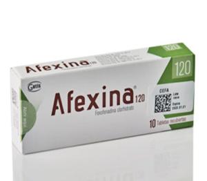 AFEXINA * TAB 120 MG X 10 UNIDAD(ES) | CefaMarket