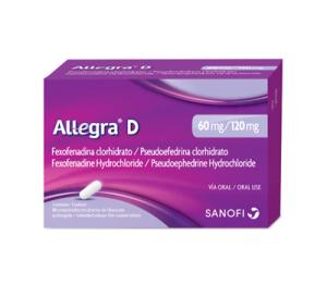 ALLEGRA D TAB 120 MG / 60 MG X 10 UNIDAD(ES) | CefaMarket