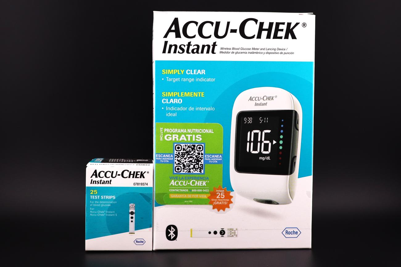 ACCU-CHEK SET GLUCOMETRO INSTANT + 25 TIRAS REACTIVAS 1 UNIDAD(ES ...