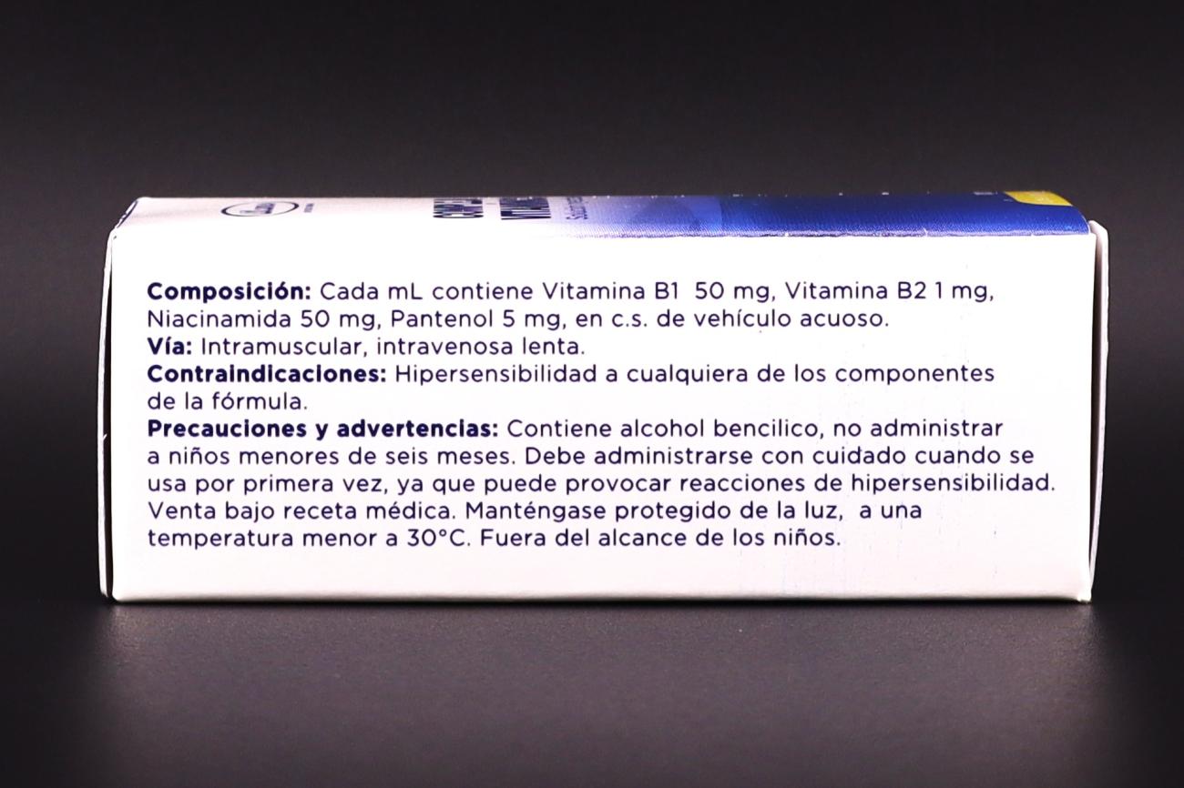 COMPLEJO B ALCAMES * SOL 10 MG / 0.1 MG / 15 MG / 20 MG / 25 MG X 10 ML ...